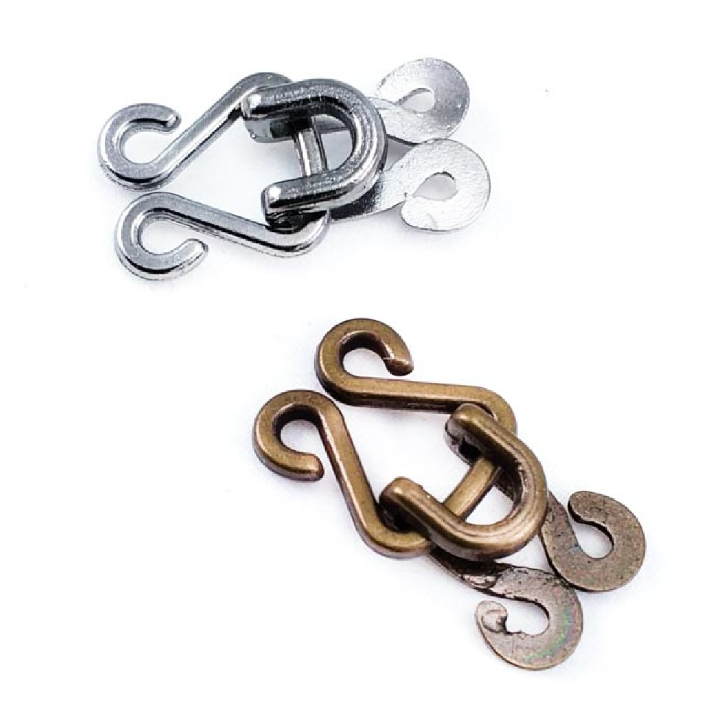 Frog fastening - 20 mm hook-and-eye fastener