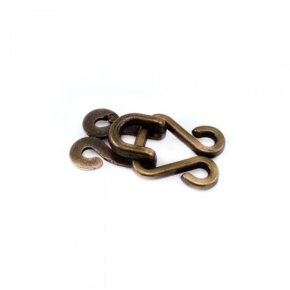 Frog fastening - 20 mm hook-and-eye fastener