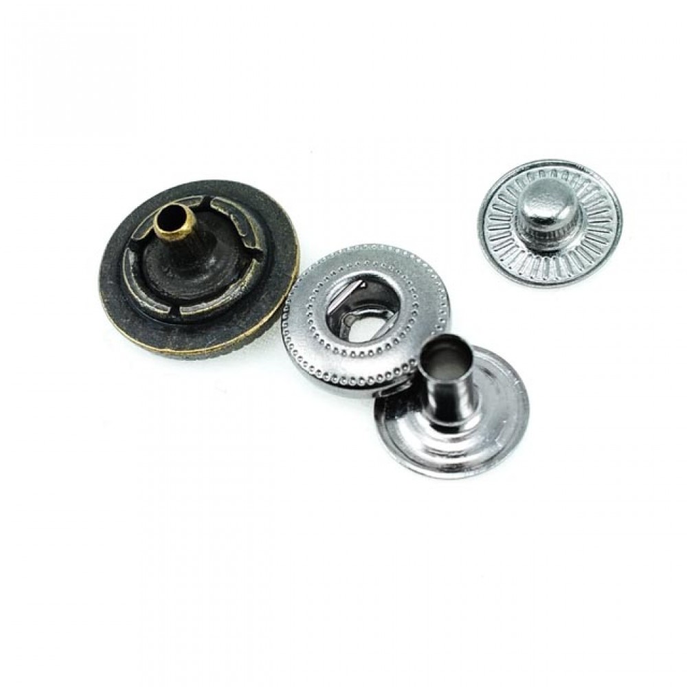 Line Pattern Snap Fasteners Button Coat Snap 15 mm - 24 L
