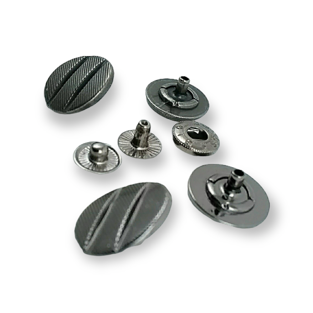 Snap Fasteners Button Embellished with Aesthetic Lines 17 mm - 28 L