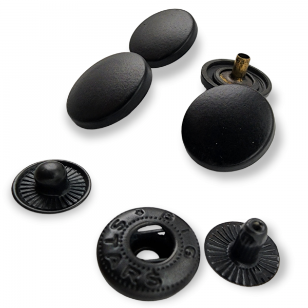 Convex Snap Fasteners Zamak Snap Buttons 15 mm 24 L