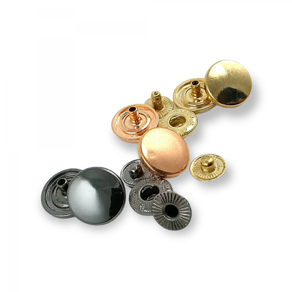 Convex Snap Fasteners Zamak Snap Buttons 15 mm 24 L
