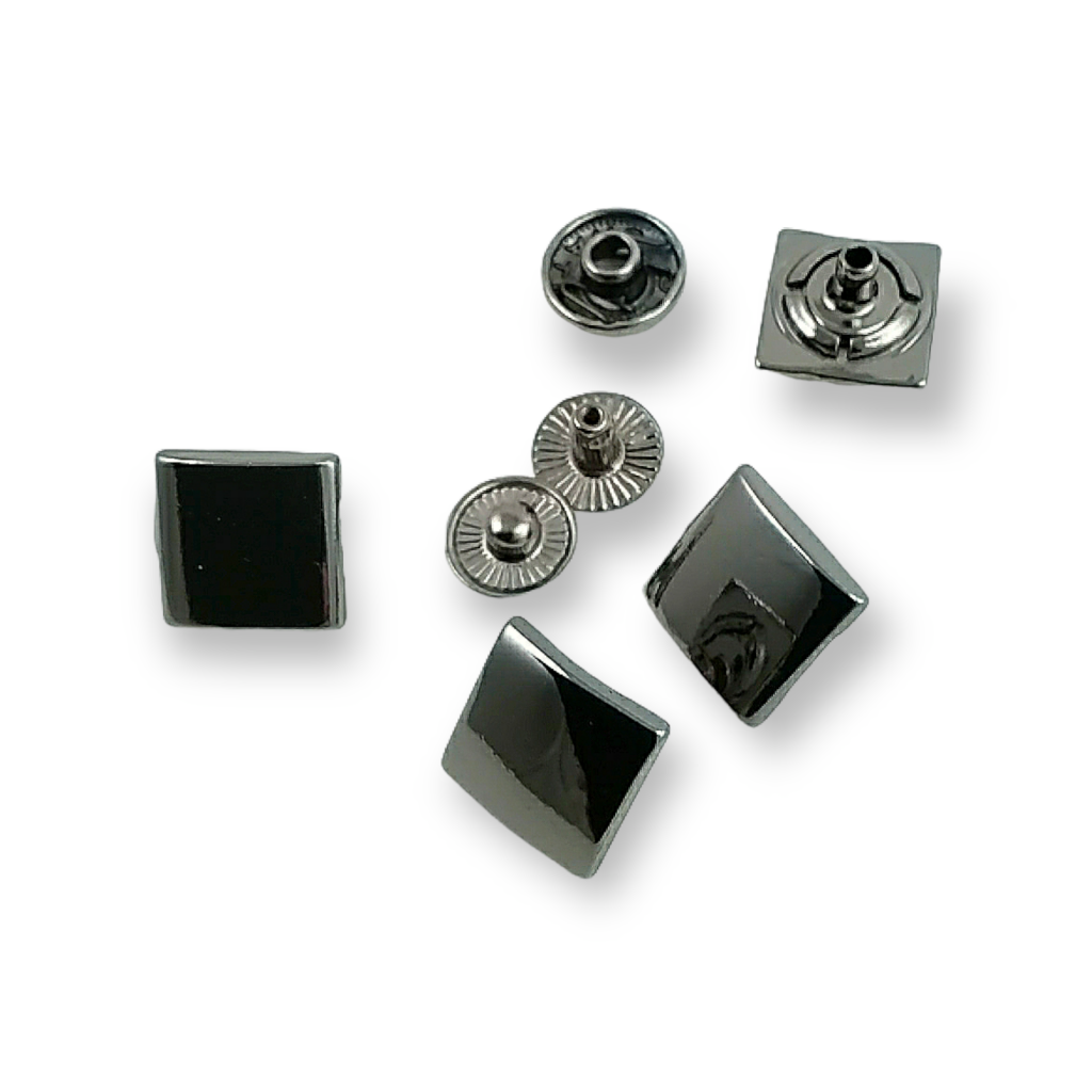 Snap Fasteners - Coat Snap Fasteners Square Snap Button 13 x 13 mm