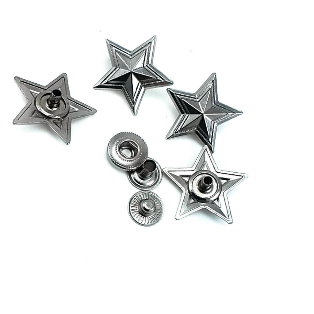 Star Shaped Snap Fasteners Button 20 mm - 32 L