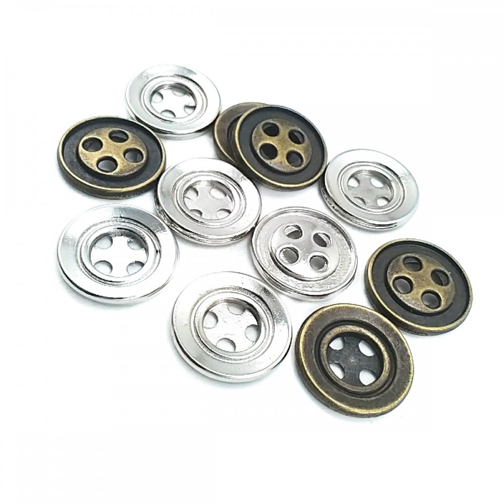 25 mm 40 L Coat and Coat Button with Four Holes Metal Sewing Button E ...