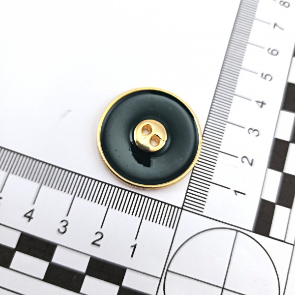 Two Holes Enameled Metal Button 31 mm 48 L Coat and Trench Coat Button